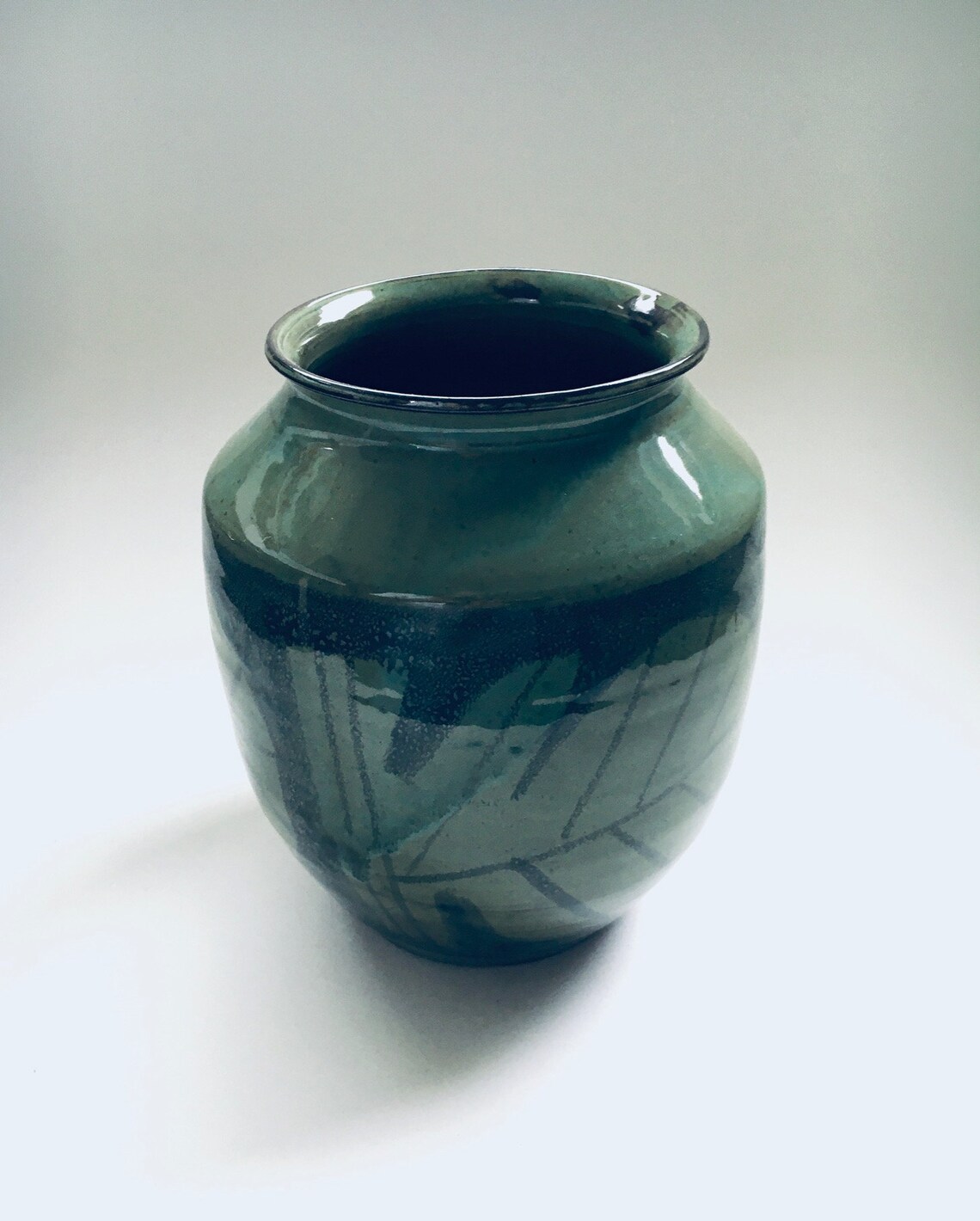 Midcentury Modern Art Studio Pottery Leaf Pattern Vase - Etsy