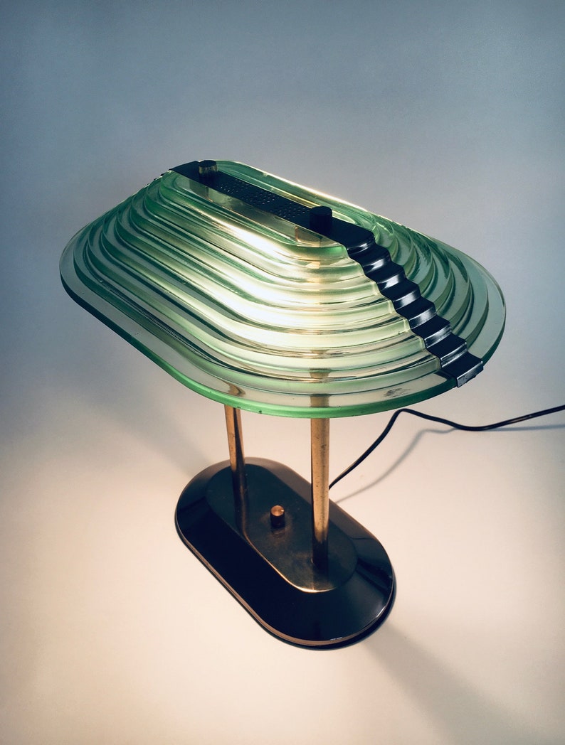 Memphis Style Era Architectural Design Glass Desk Lamp, 1980's - Etsy