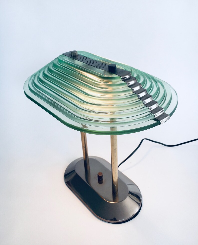 Memphis Style Era Architectural Design Glass Desk Lamp, 1980's - Etsy