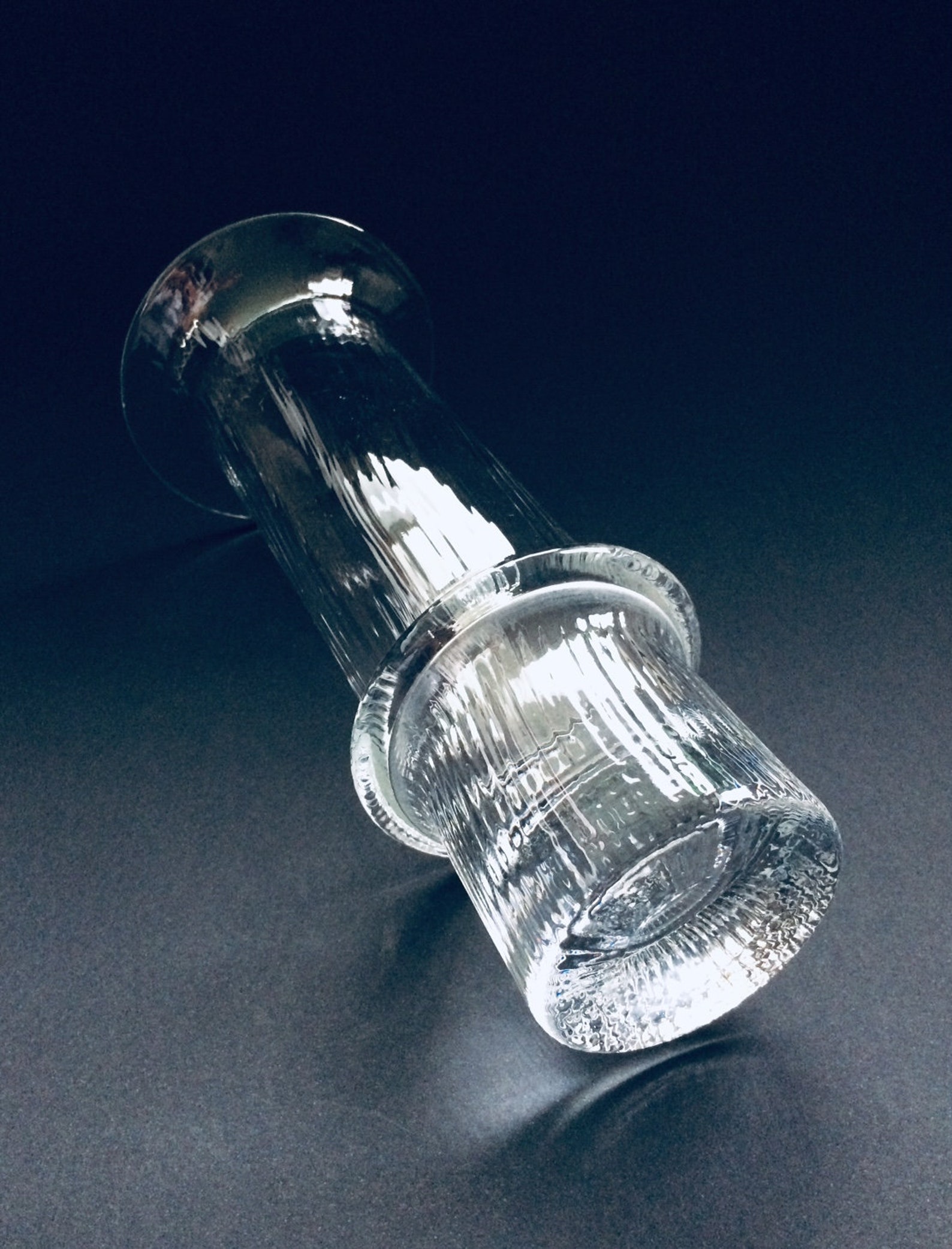 Midcentury Modern Scandinavian Design Hooped Clear Glass Vase 1970's - Etsy