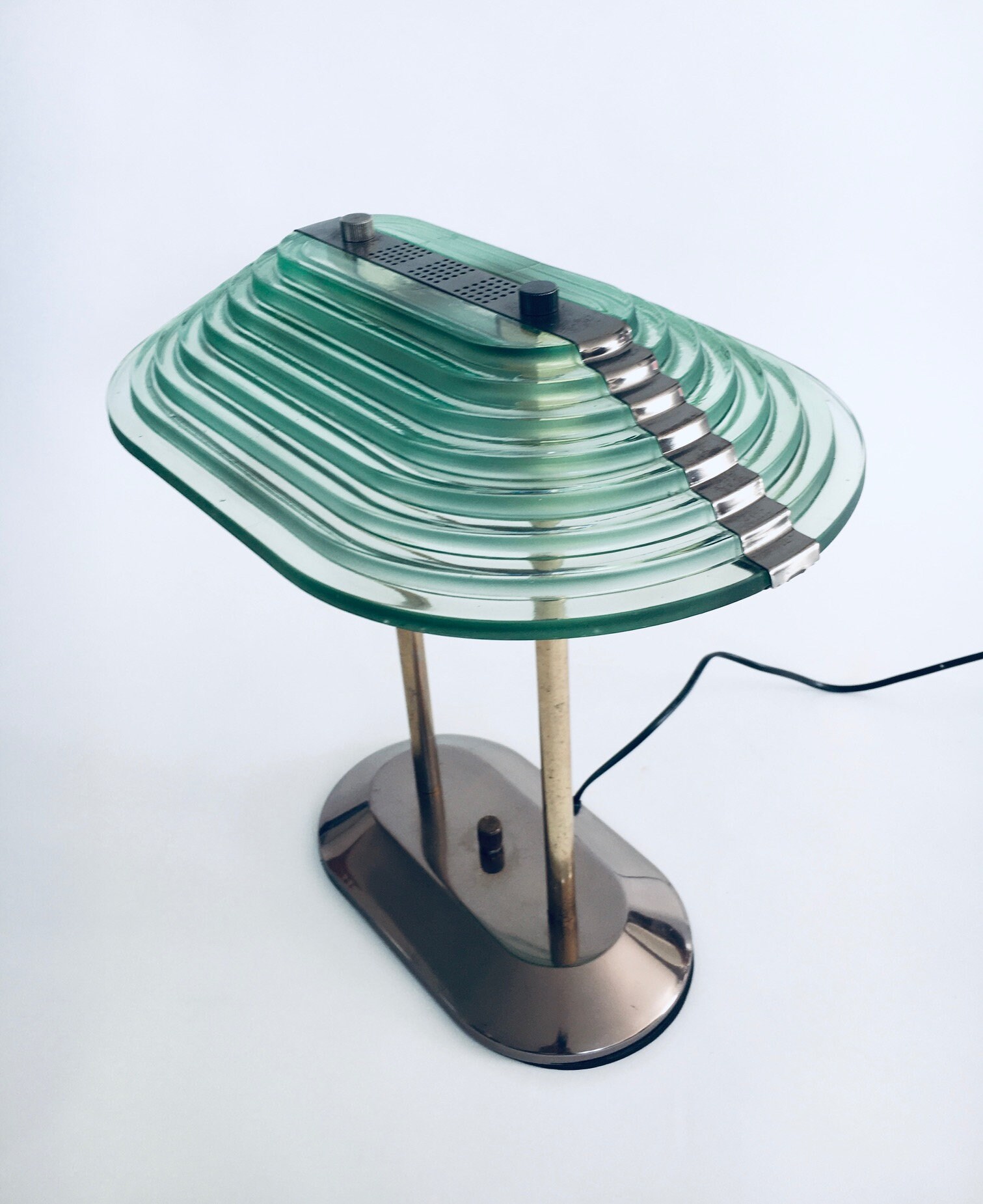 Memphis Style Era Architectural Design Glass Desk Lamp, 1980's - Etsy