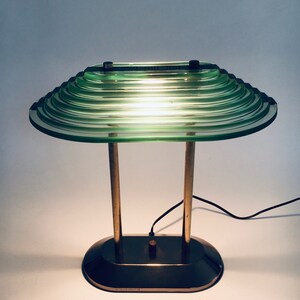 Memphis Style Era Architectural Design Glass Desk Lamp, 1980's - Etsy