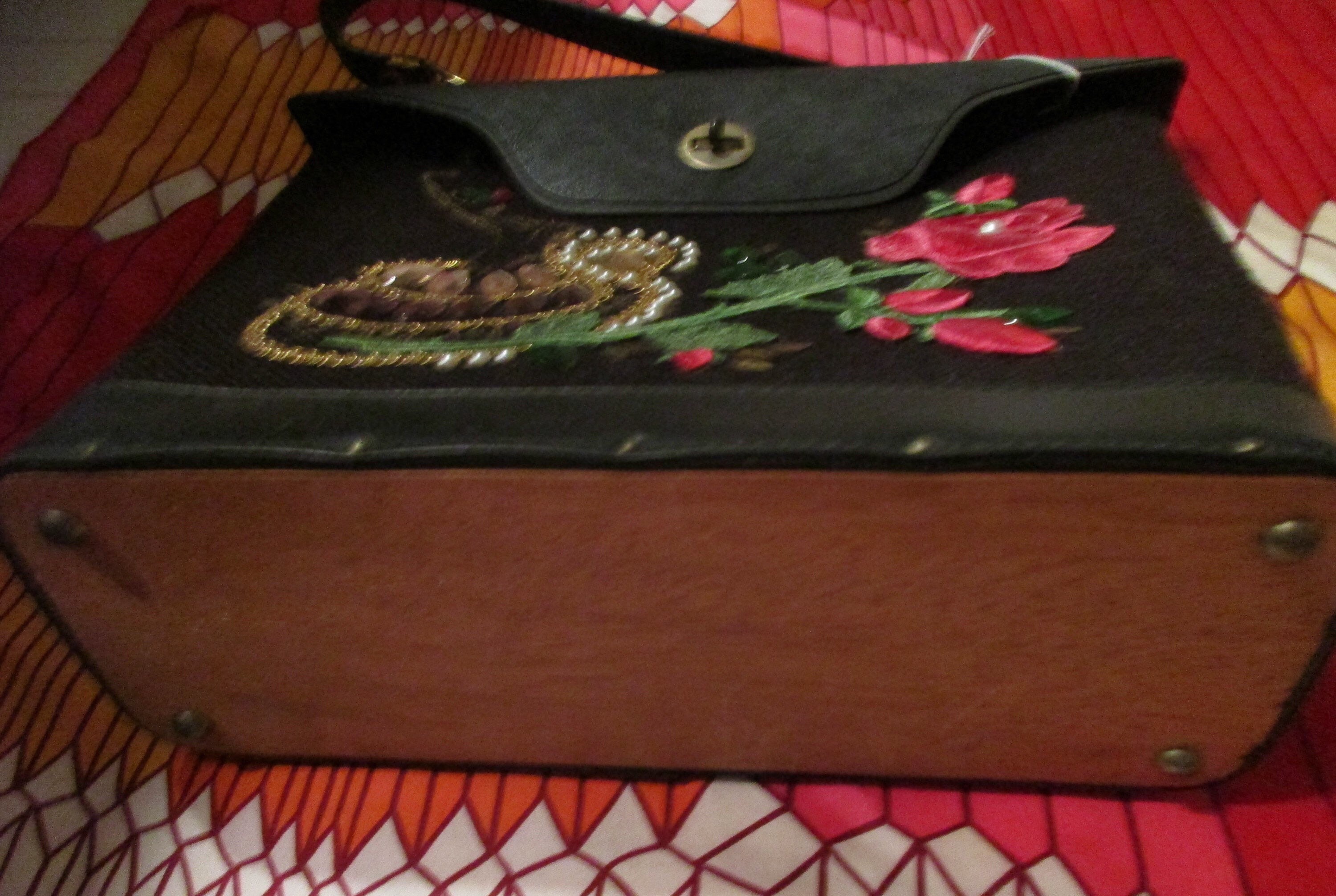 Vintage 1960's Enid Collins Style Kit Purse Flamenco Dancer and Roses ...