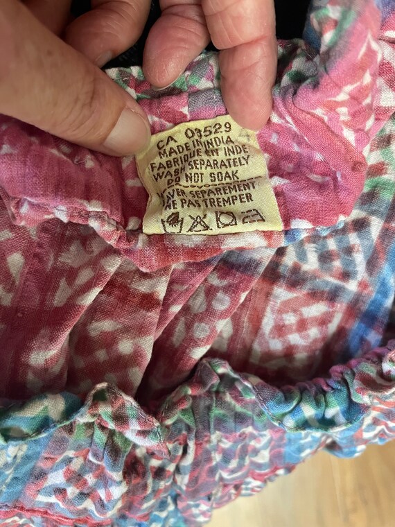 Vintage 1980's Anokhi for Sarah Block Print Slouchy I… - Gem