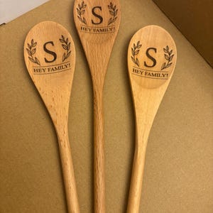 Personalized, Laser Engraved Wooden Spoon - Etsy
