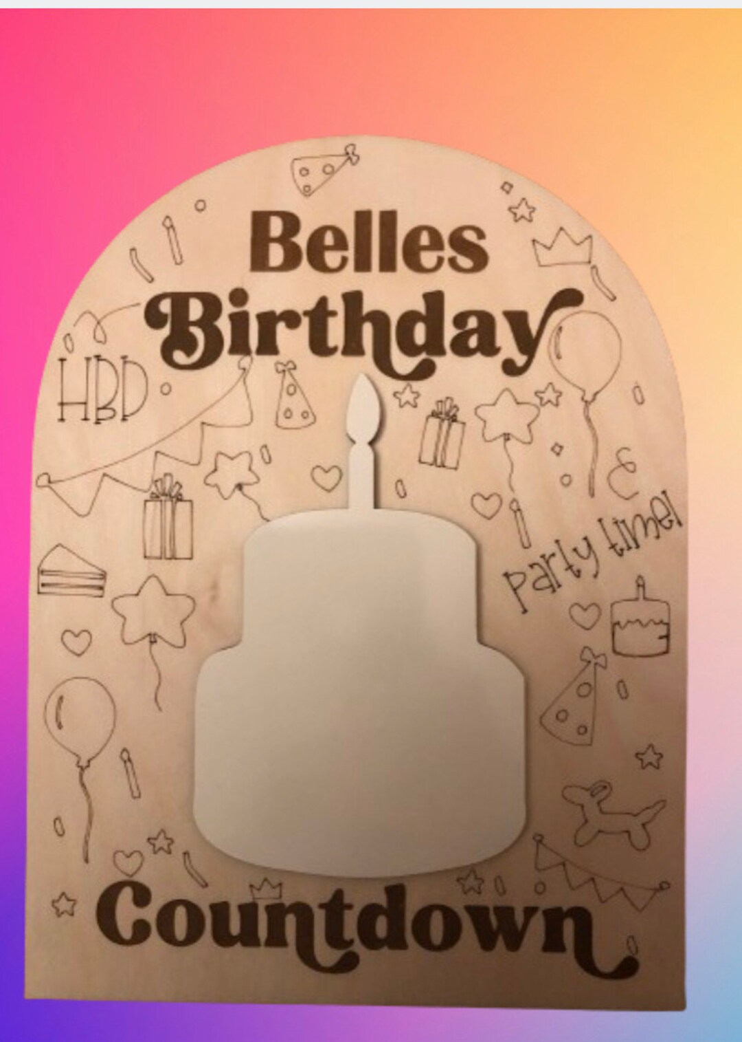 Birthday Countdown Display With Whiteboard - Etsy