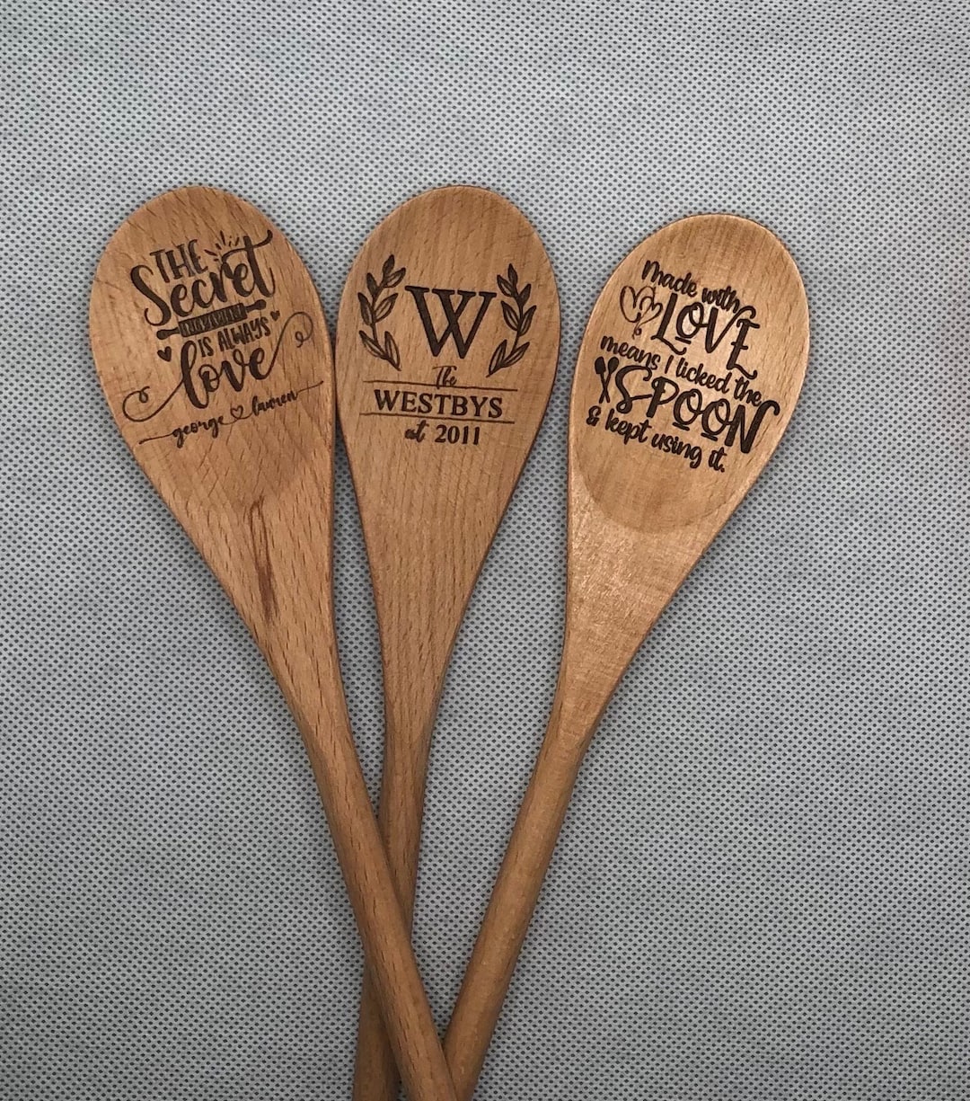 Personalized, Laser Engraved Wooden Spoon - Etsy