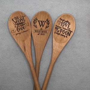 Personalized, Laser Engraved Wooden Spoon - Etsy
