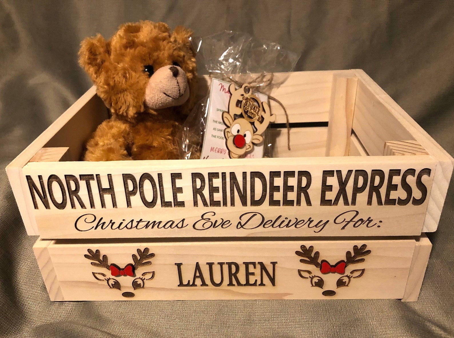 North Pole Reindeer Express Personalized Christmas Eve Box - Etsy