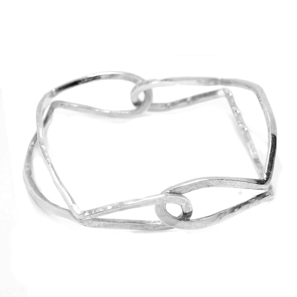 Square Shape Bangle Sterling Silver - Etsy