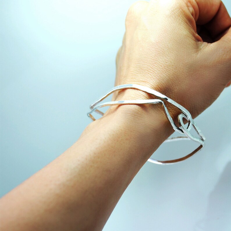 Square Shape Bangle Sterling Silver - Etsy