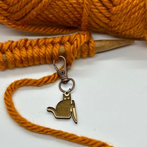 Kitty With Hostile Intent Stitch Marker Set for Knitting and Crochet ...