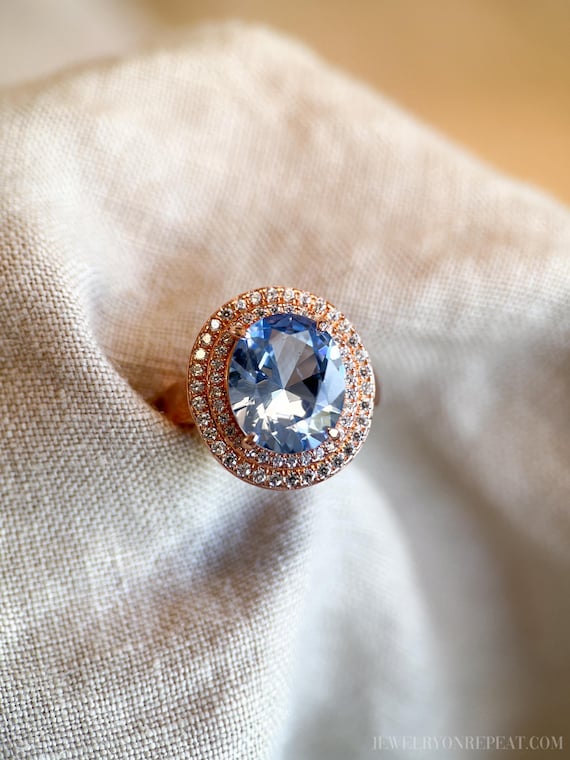 Vintage retro blue spinel - Gem