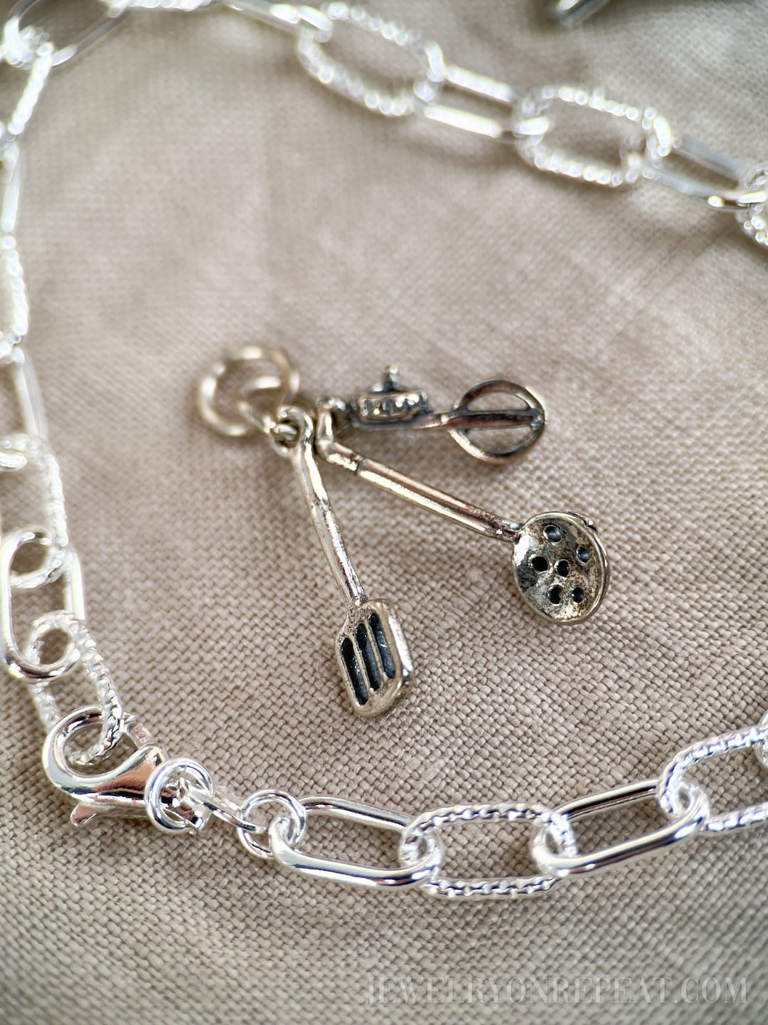 Sterling Silver Cooking Utensils Charm Pendant, Kitchen Themed ...