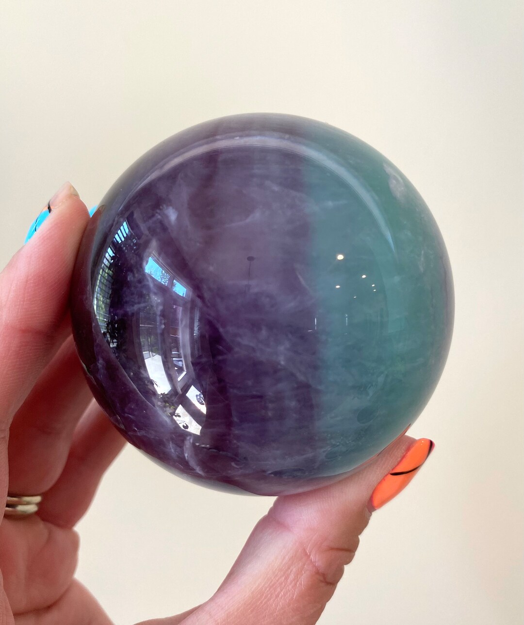 XL Watermelon Fluorite Sphere - Etsy