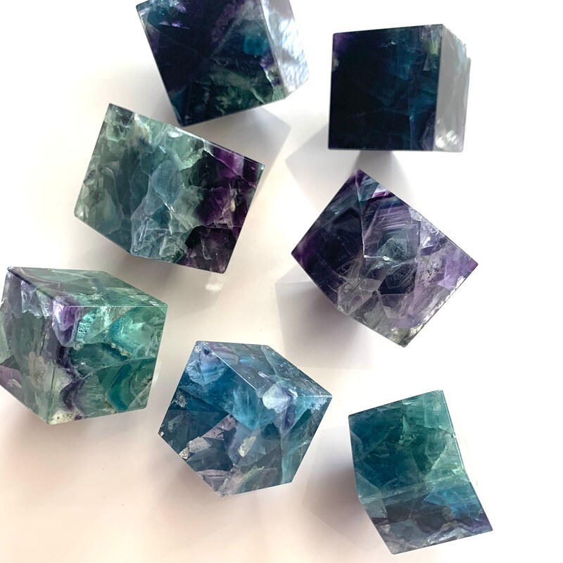 Fluorite Cubes - Etsy
