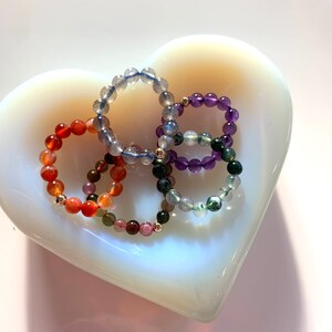Crystal Worry Stone Ring Stress Relief Ring - Etsy