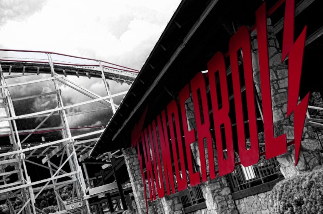 Kennywood Thunderbolt Roller Coaster Photo, Selective Color Photograph ...