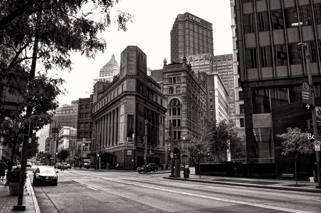 Pittsburgh Street Scene Photo, HDR Photograph, Muted Color, Fine ...