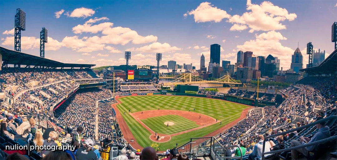 Baseball Stadium Wide-angle Panoramic Photo, Color Photograph, Green ...