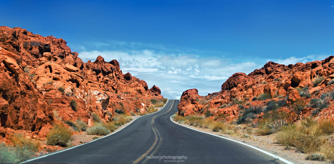 Red Rocks Wide Panorama Photograph, Red and Blue, Panoramic Fine ...