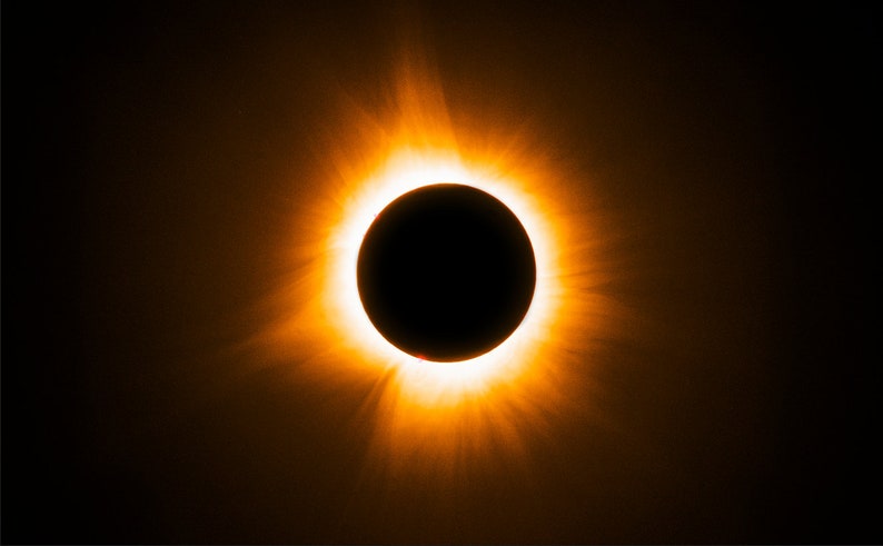 Total Solar Eclipse Photo, Color Photograph, Black and Orange, Fine ...