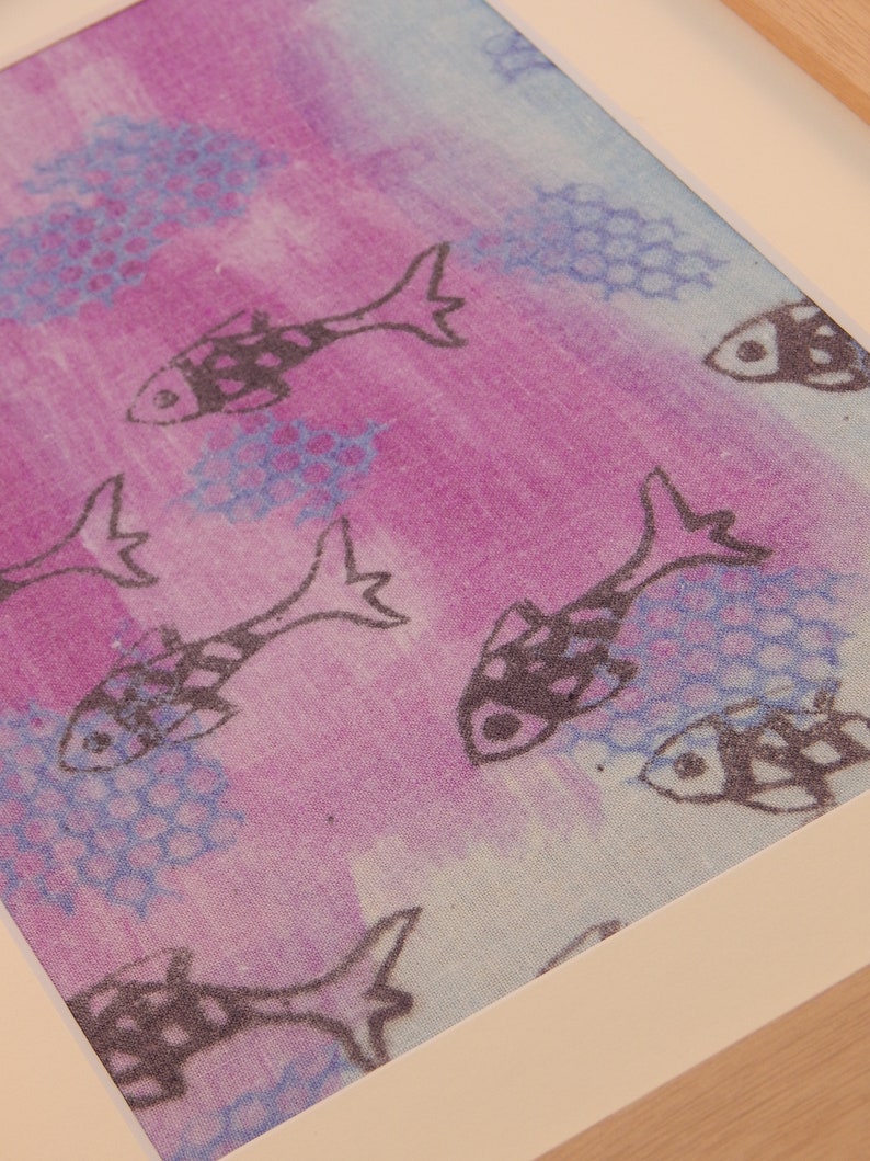 Fish Textile Art Nautical Nursery Decor A4 | Etsy