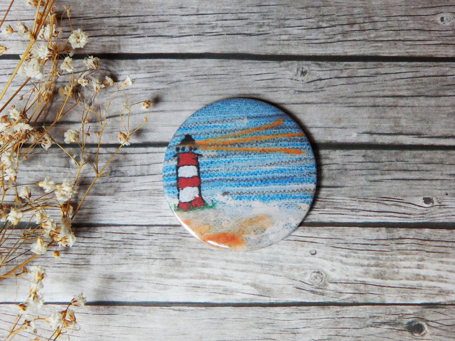 Lighthouse Mirror Nautical Gift Travel Mirror - Etsy