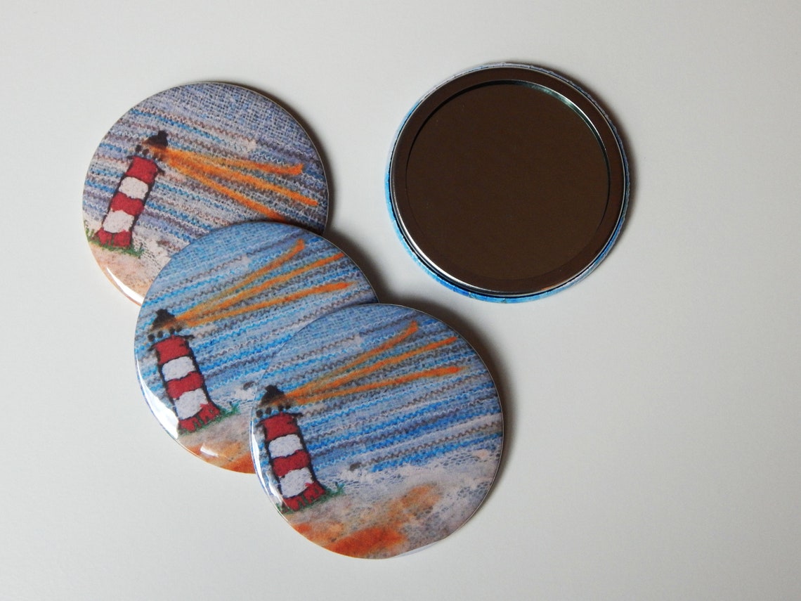Lighthouse Mirror Nautical Gift Travel Mirror - Etsy