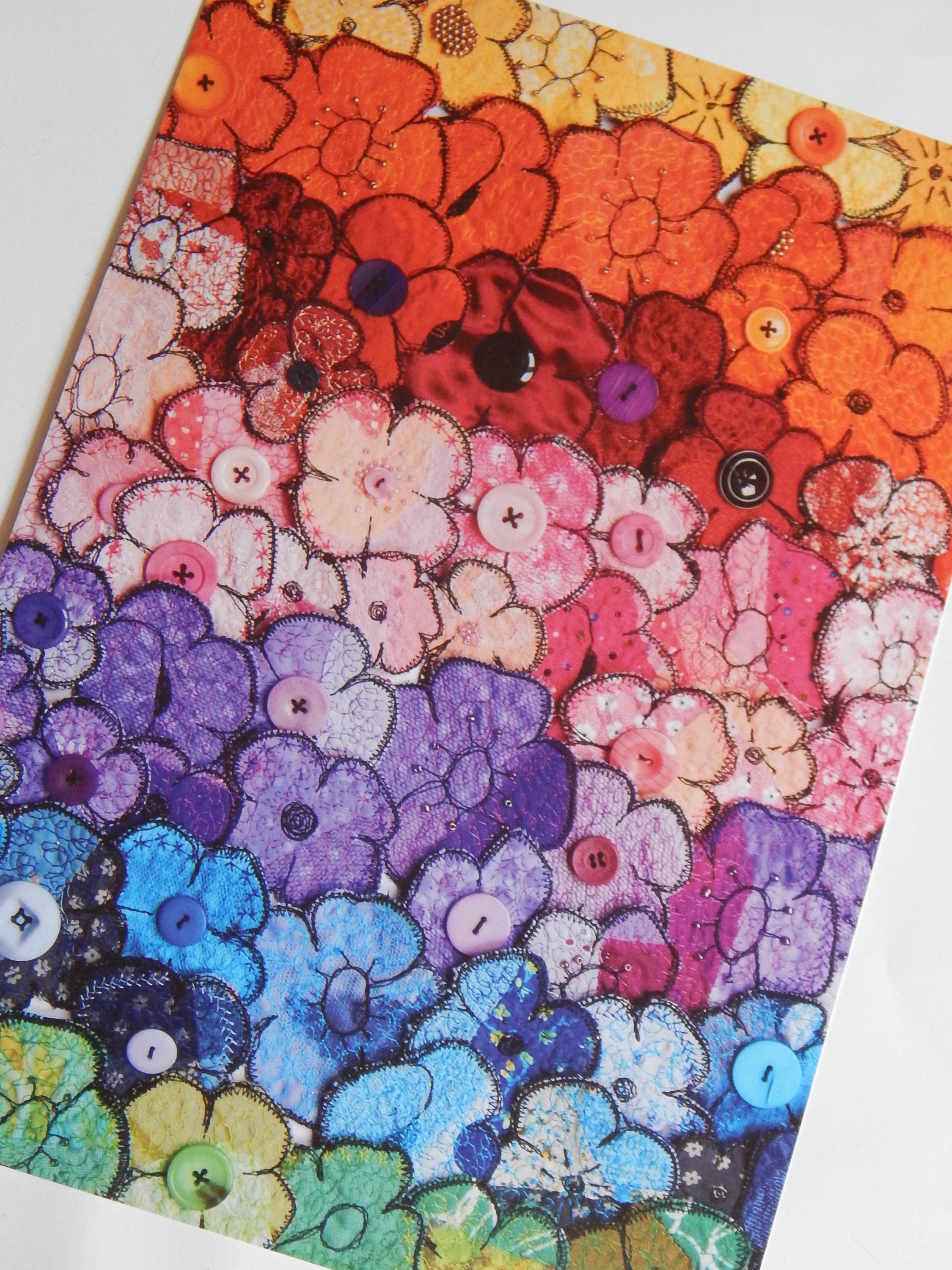 A3 A4 Rainbow Flower Print Floral Wall Decor Botanical Art - Etsy UK