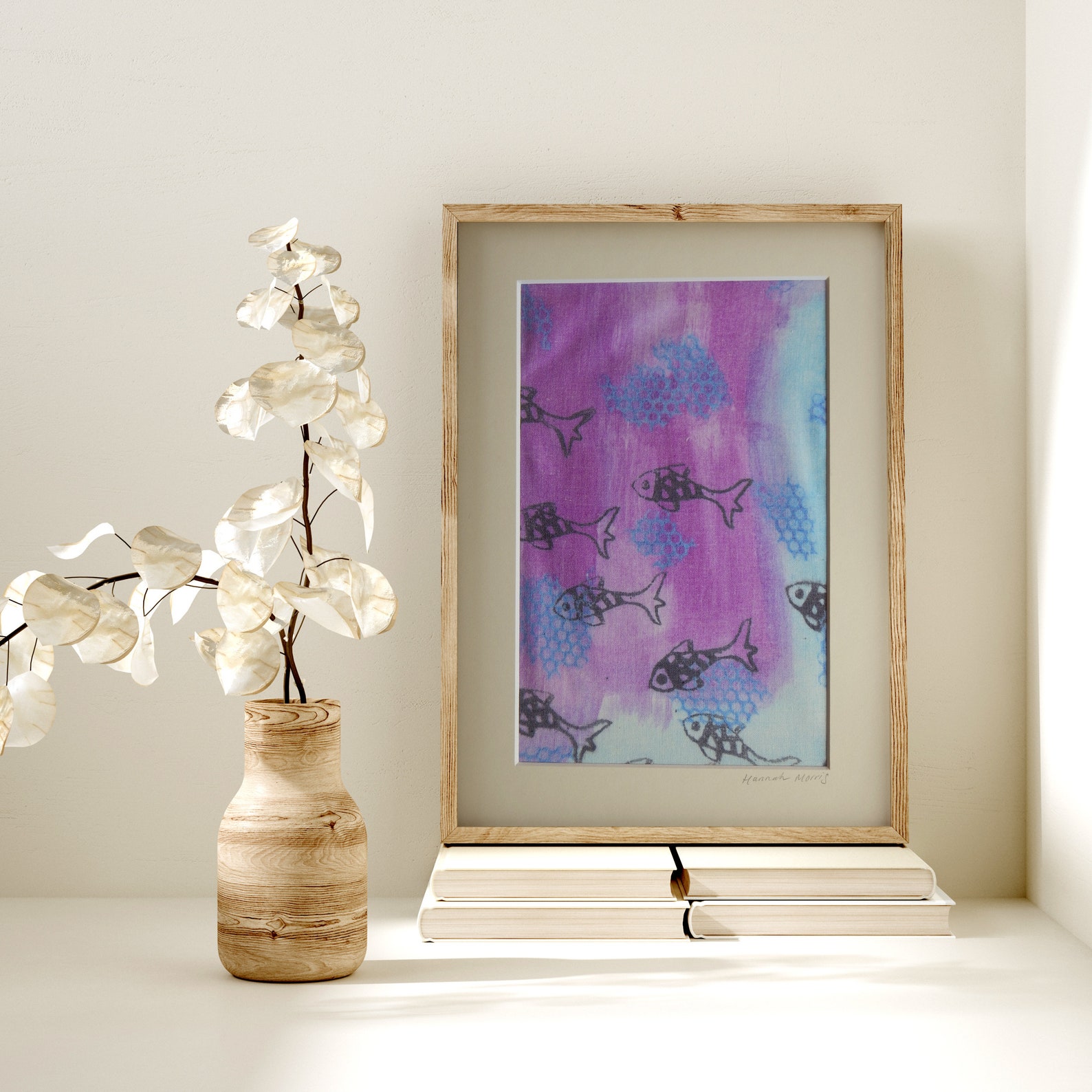 Fish Textile Art Nautical Nursery Decor A4 - Etsy