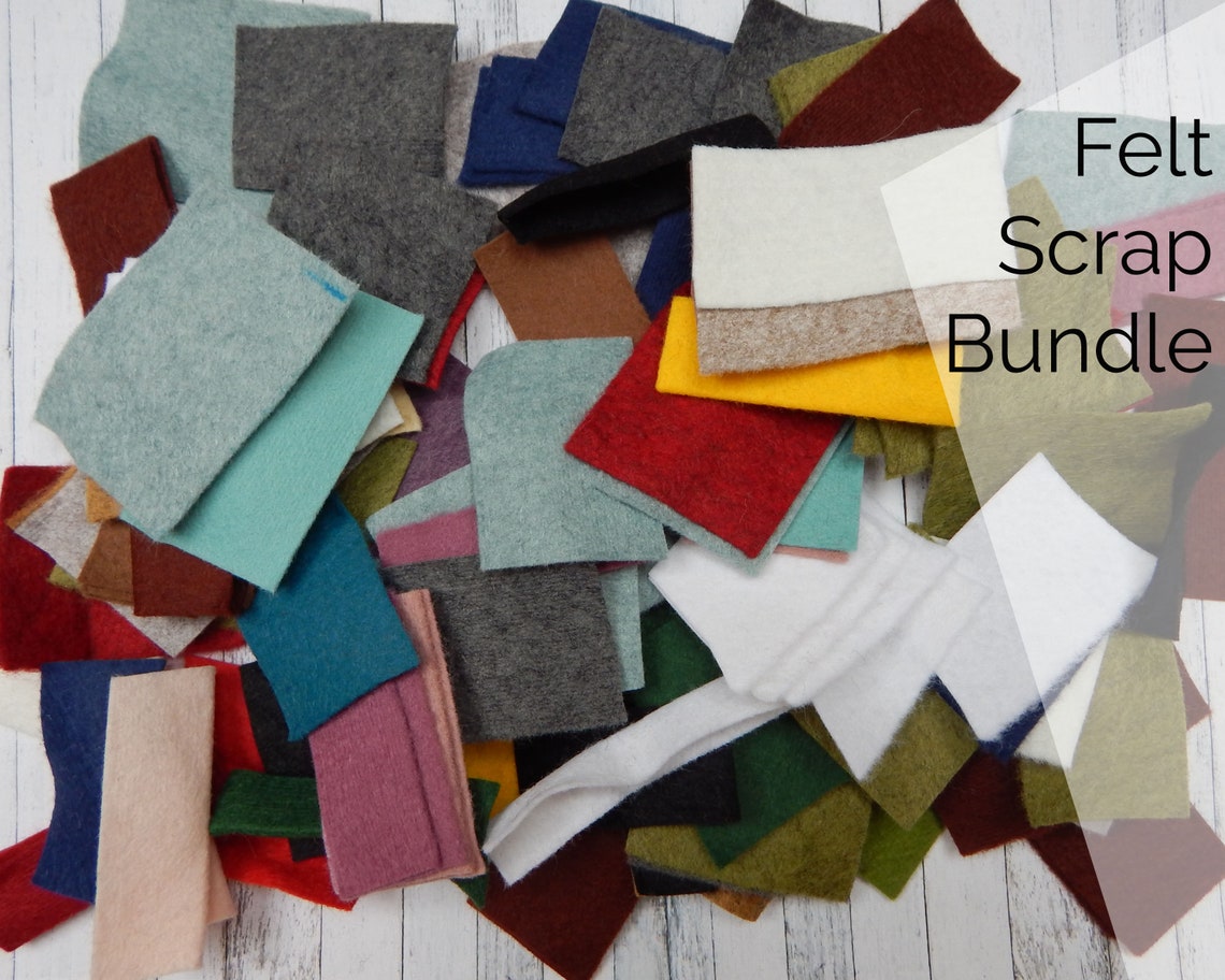 Mulitcoloured Felt Scraps Fabric off Cuts for Crafts 50g - Etsy UK