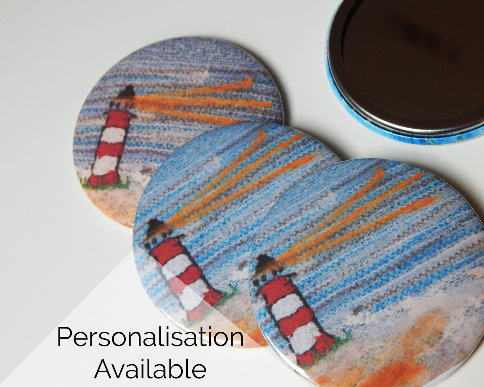 Lighthouse Mirror Nautical Gift Travel Mirror - Etsy