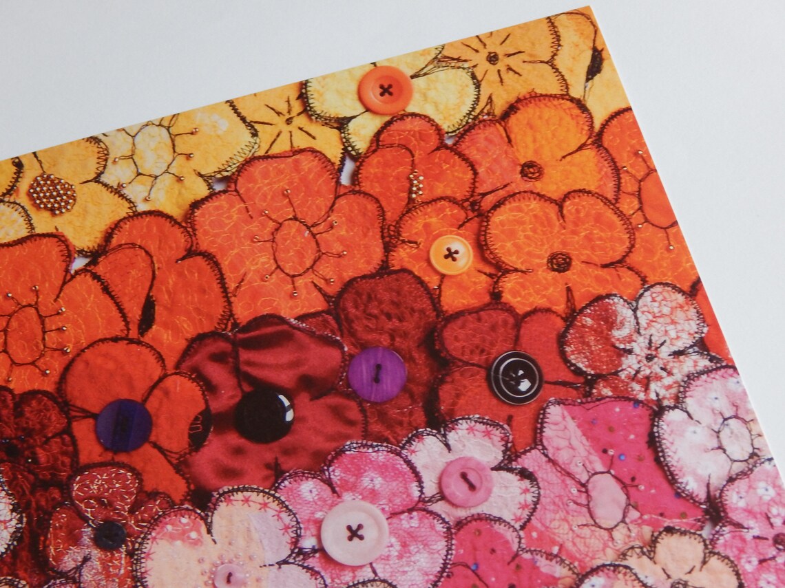 A3 A4 Rainbow Flower Print Floral Wall Decor Botanical Art - Etsy UK