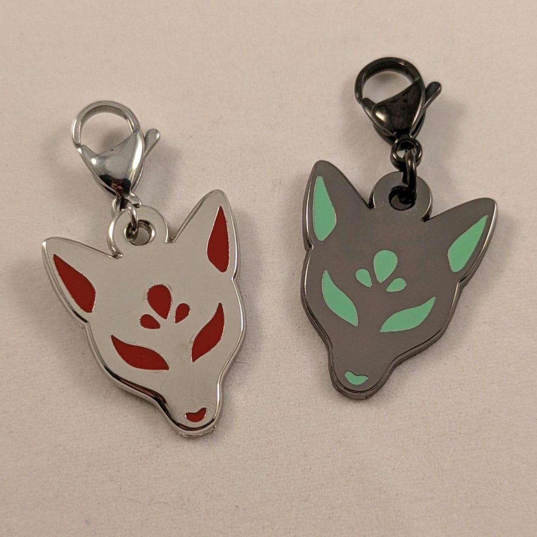 Long Fox Mask Earring Charms - Etsy