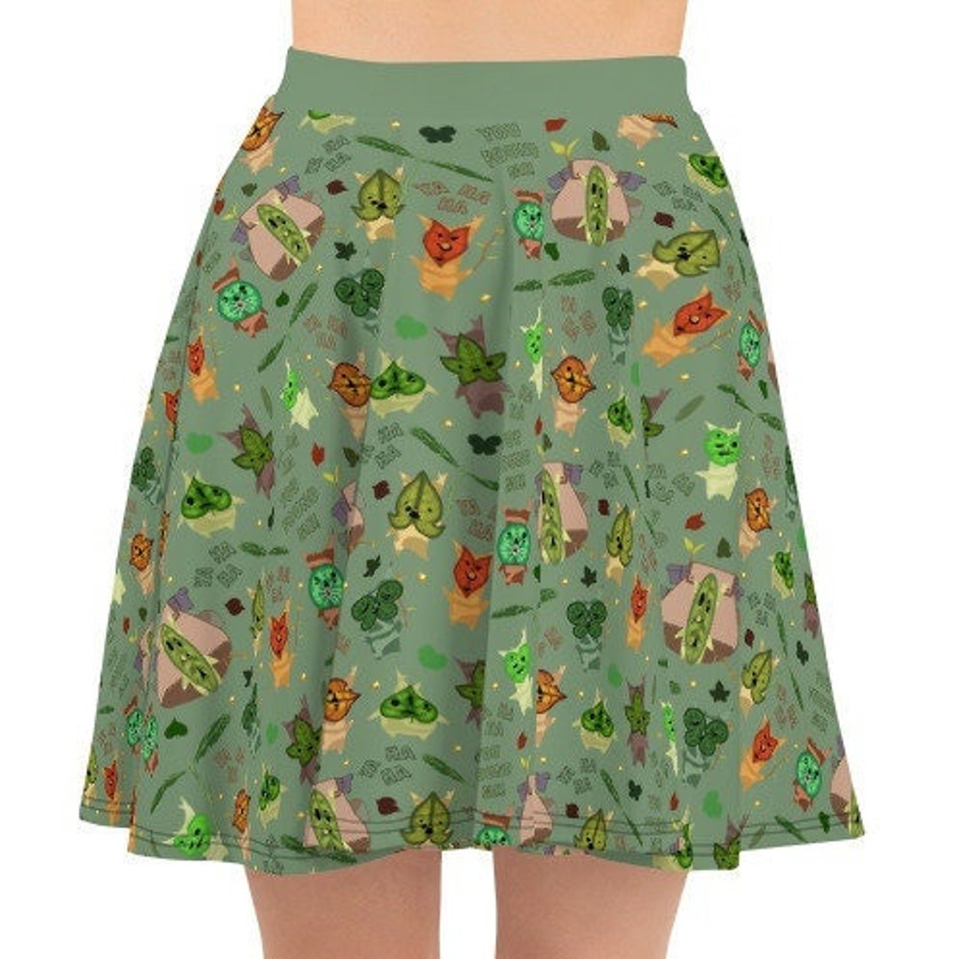 Korok Pattern Skater Skirt - Etsy