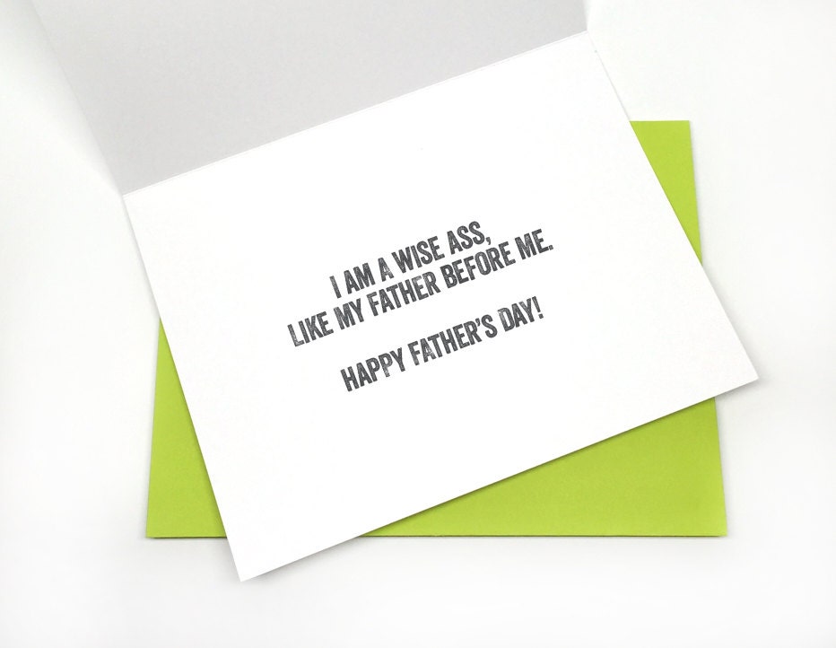 Wise Ass Father's Day Card - Etsy