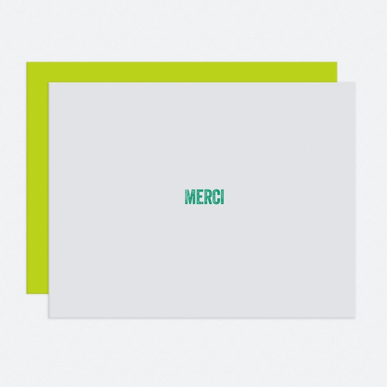 Merci - Thank You Card - Etsy