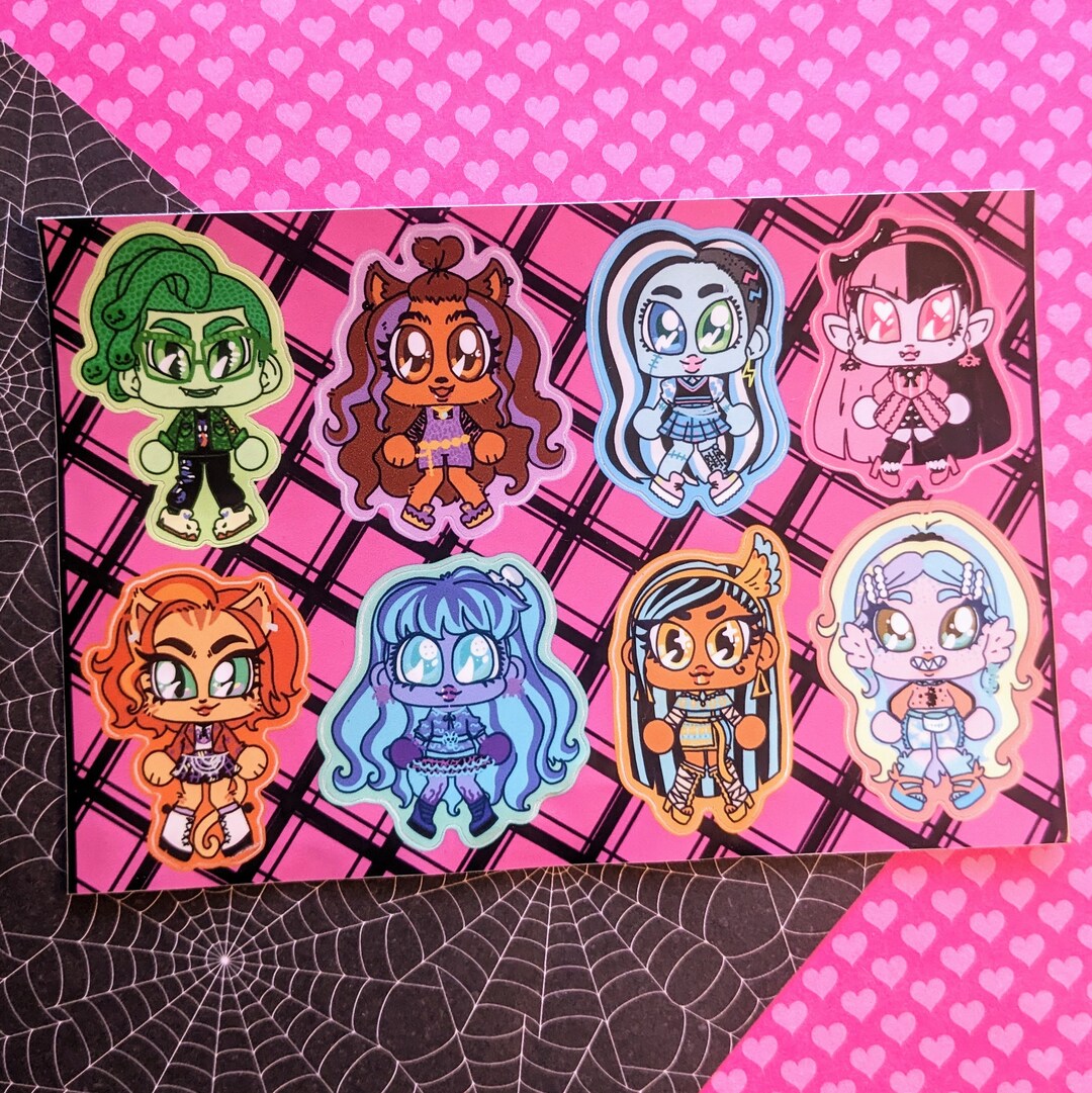 MH G3 Sticker Sheet | Ghoul Girls Monster School Fashion Doll Sticker ...