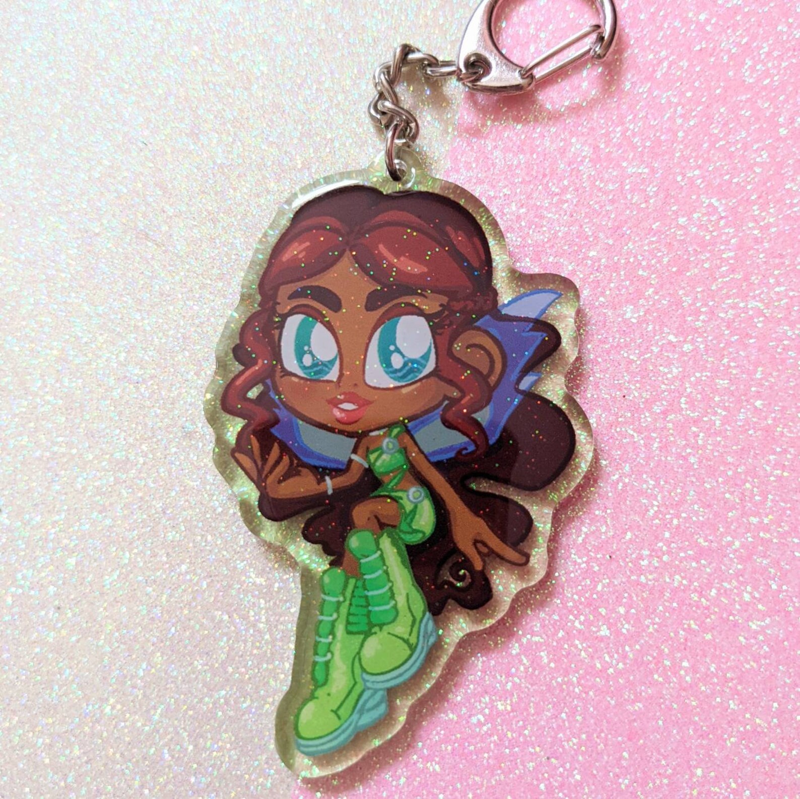 Winx Club Glitter Acrylic Keychains - Etsy