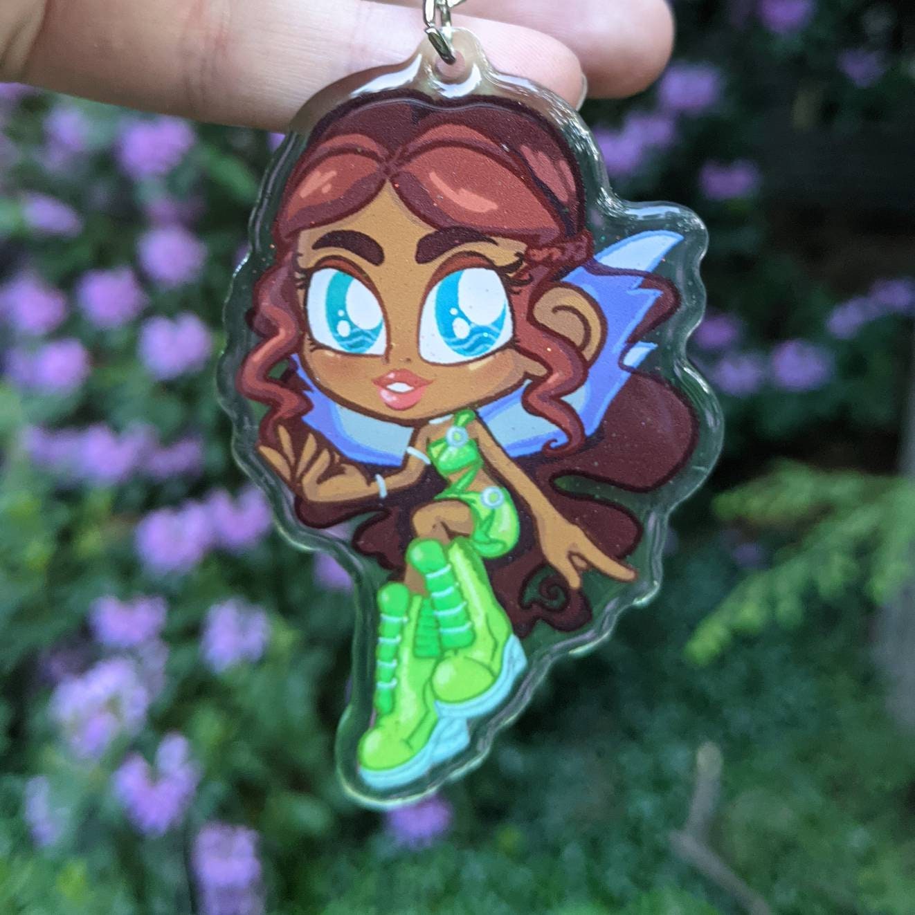 Winx club glitter acrylic keychains | Etsy