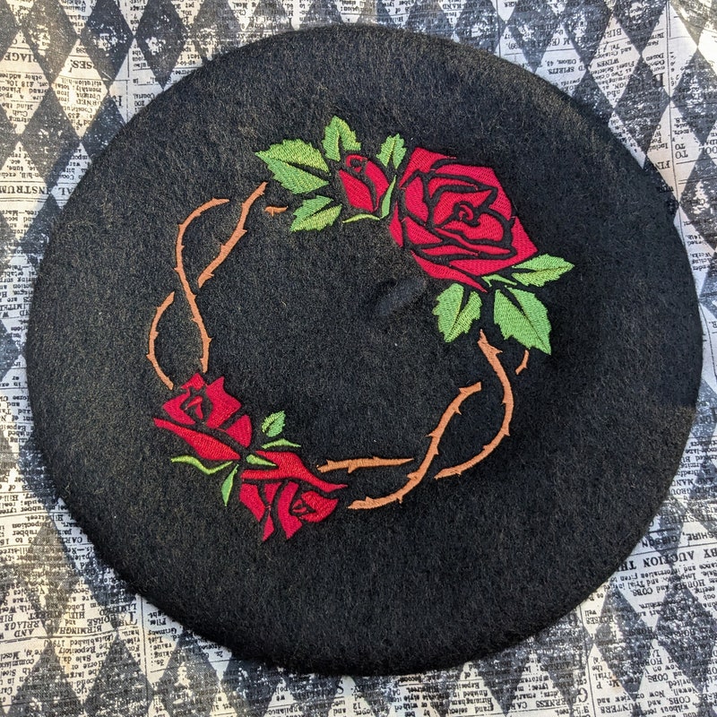 Black Beret Roses - Etsy UK