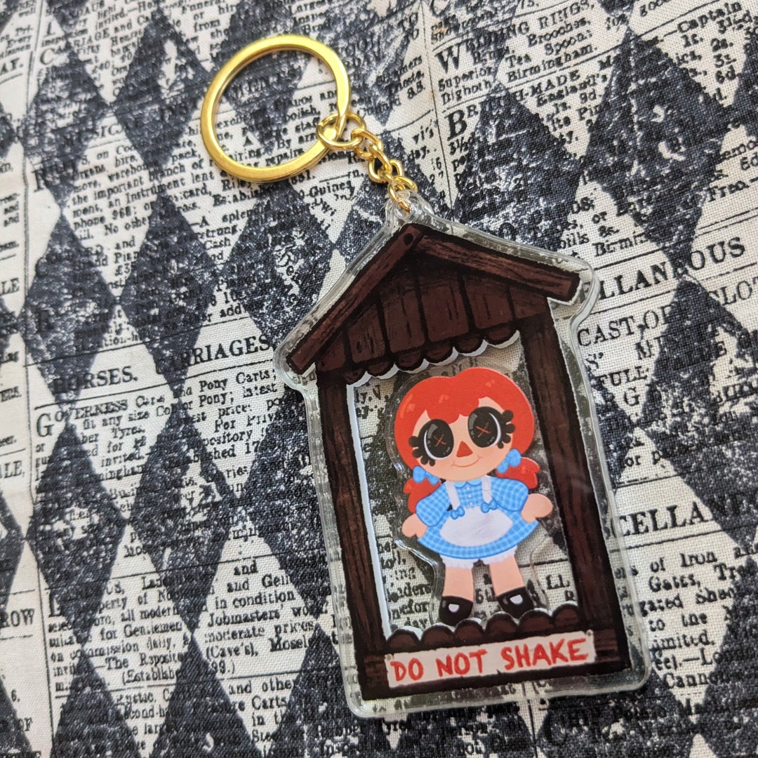 Haunted Doll Box | Raggedy Ann Acrylic Shaker Keychain - Etsy