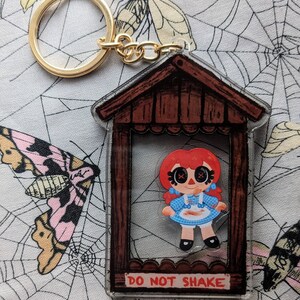 Haunted Doll Box | Raggedy Ann Acrylic Shaker Keychain - Etsy