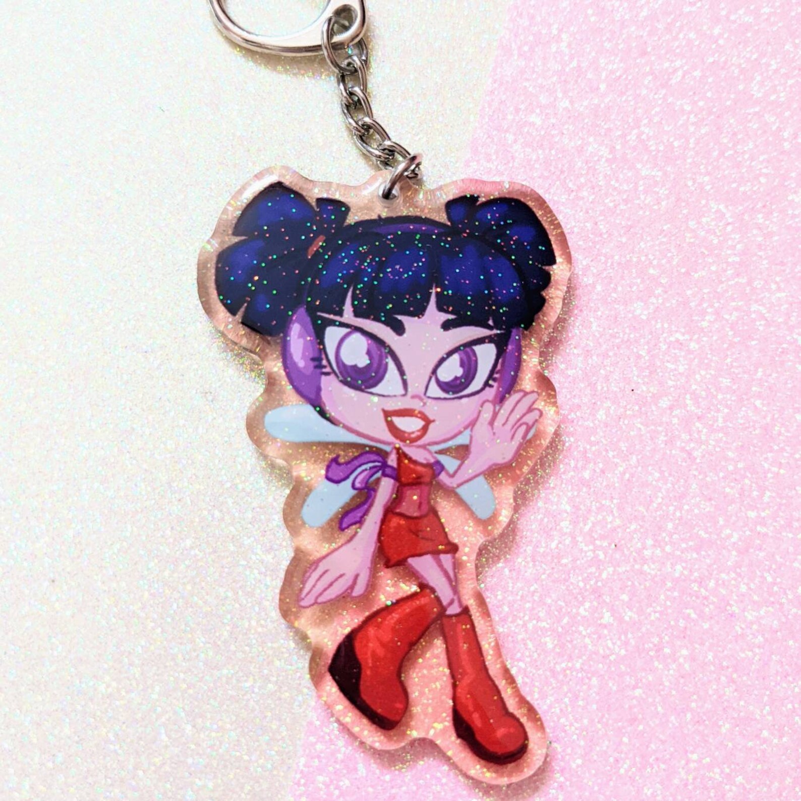 Winx Club Glitter Acrylic Keychains - Etsy