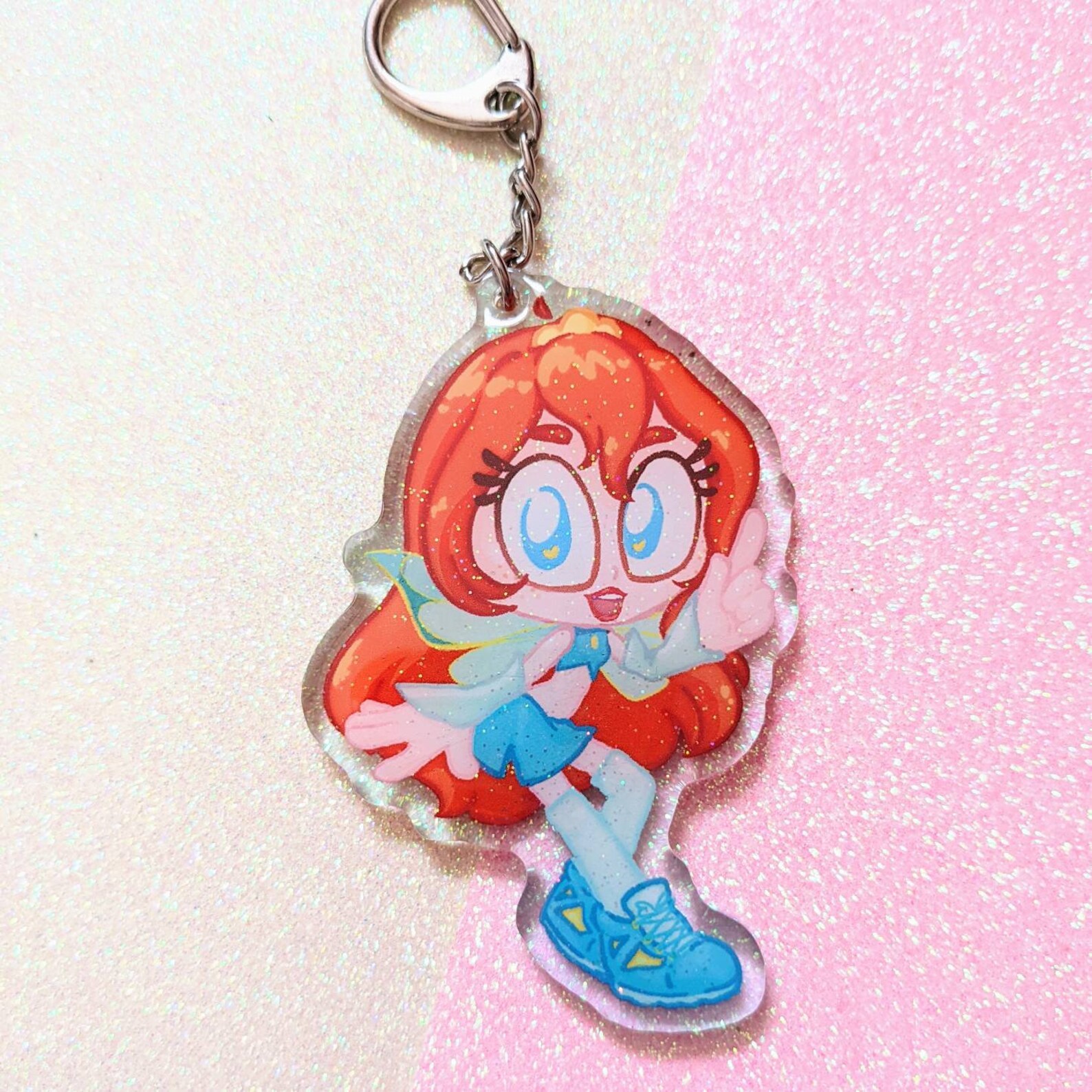 Winx Club Glitter Acrylic Keychains - Etsy