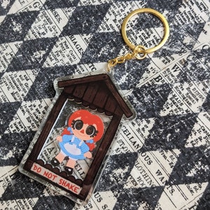 Haunted Doll Box | Raggedy Ann Acrylic Shaker Keychain - Etsy