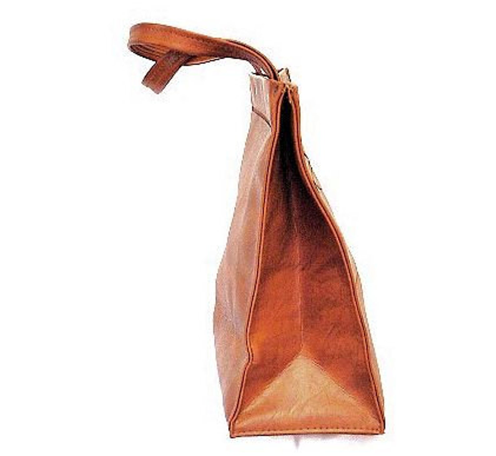 Vintage 1970s Tan Purse Tote Handbag Designer Garden Party Rockabilly ...