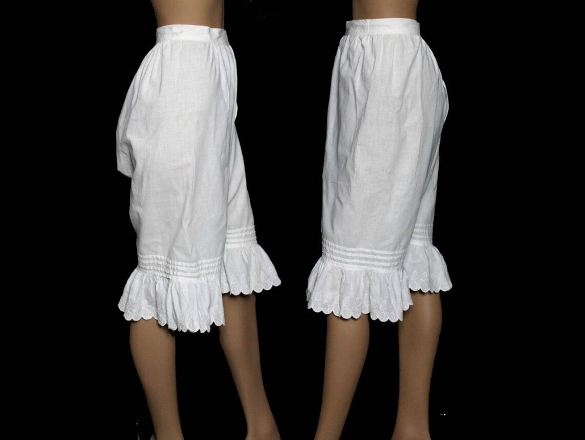 Vintage 1800's Bloomers// White//embroidered //open Crotch Bloomers ...