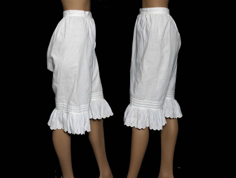 Vintage 1800's Bloomers// White//embroidered //open Crotch Bloomers ...